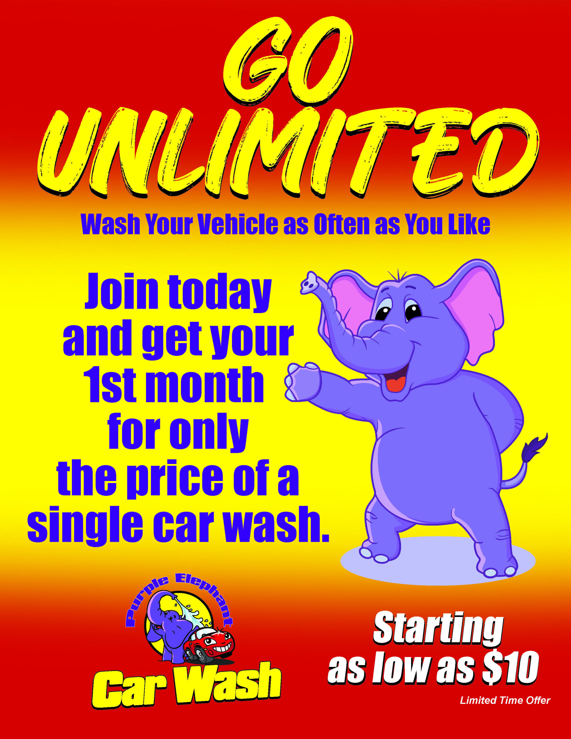 Purple Elephant Car Wash